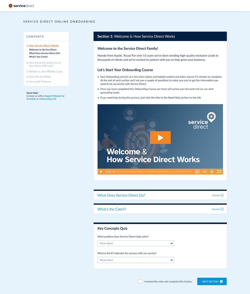 Introducing Service Direct Online Onboarding